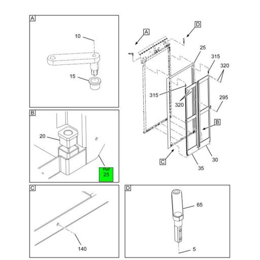 3724533C3 IC Bus | Casing Assembly Exterior Entrance Door 2725 in Step | Source One Parts Center