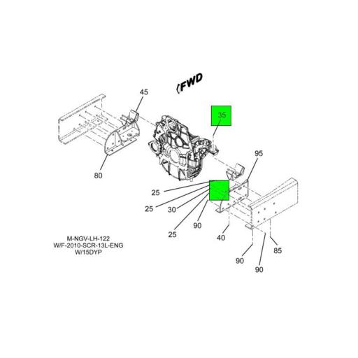 1664730C8 Navistar International | Snubber Engine Rear Mounting ...