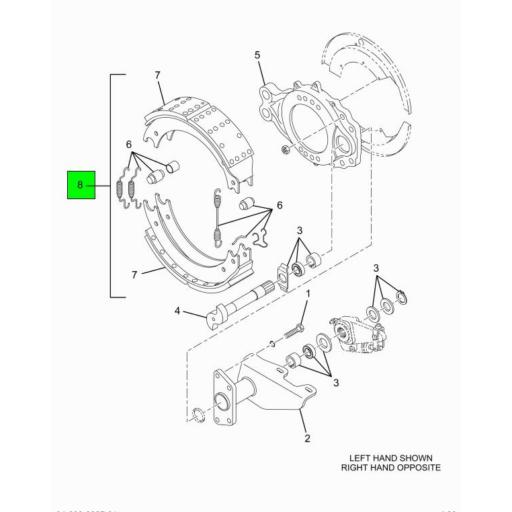 2522360C91 Navistar International | Brake Shoe Kit with Hardware ...