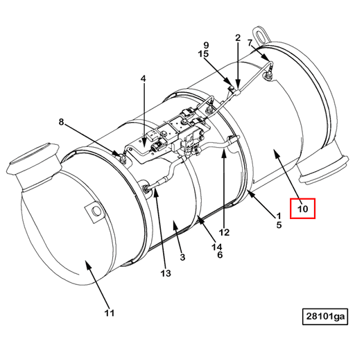 2880503RXCUM Kenworth | Inlet Catalyst Module | Source One Parts Center