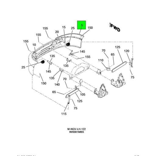 3998549C92 Navistar International | Front Bumper Assembly Wingman Floor ...