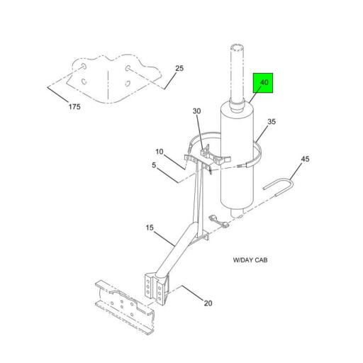 3527929C2 Navistar International | Muffler Exhaust | Source One Parts ...