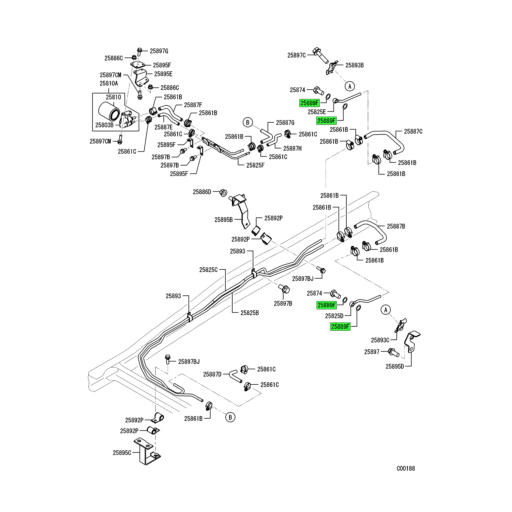 MF660036 Mitsubishi FUSO | Transmission Oil Cooler Line Gasket | Source ...