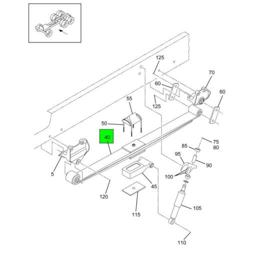 3552146C1 Navistar International | Front 12K Tapered Leaf Spring ...