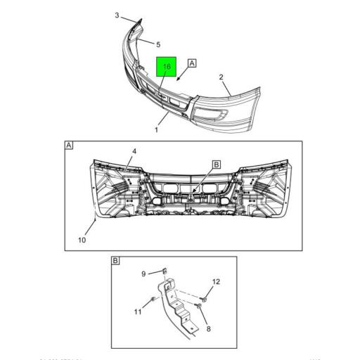 4112019C1 Navistar International | Bumper Applique | Source One Parts ...