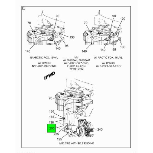 4174504C1 Navistar International | Heater Return Hose MV B67 Premium ...