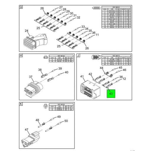 4078605C1 Navistar International | Bosch 12 Gold Terminal Socket 18 TXL ...
