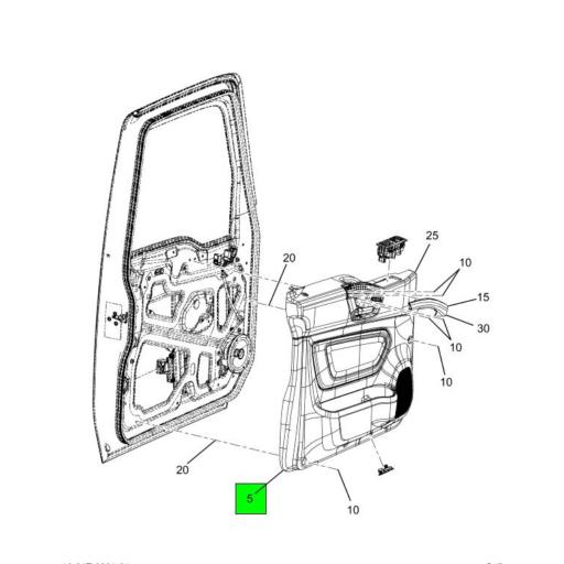 3765605C95 Navistar International | Left-Hand Door Assembly Panel Power ...