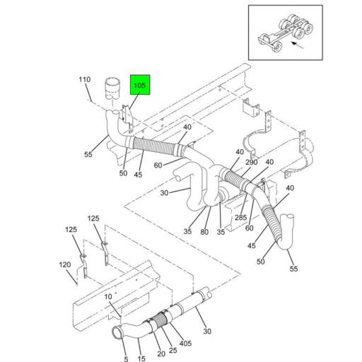 3525826C1 Navistar International | Bracket Right Exhaust Y-Pipe ...