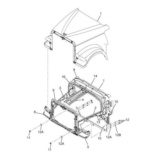 3862222C95 Navistar International | Hood Assembly 124 BBC With EAC ...