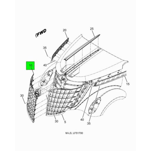 3810751C92 Navistar International | Grille Assembly Primary Right-Hand ...
