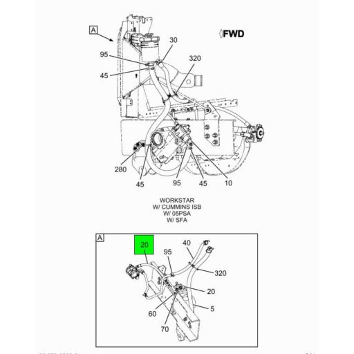 6134820C1 Navistar International | Power Steering Hose Hose Only ...