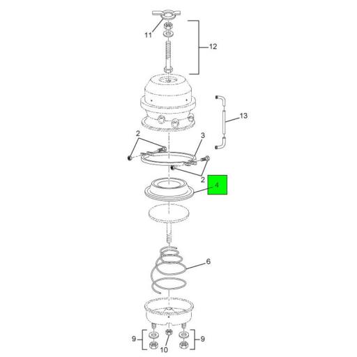 ZAJ8017836P Navistar International | Brake Chamber Diaphragm | Source ...