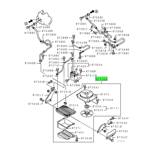 MC147887 Mitsubishi FUSO | Air Conditioning Refrigerant Condenser ...
