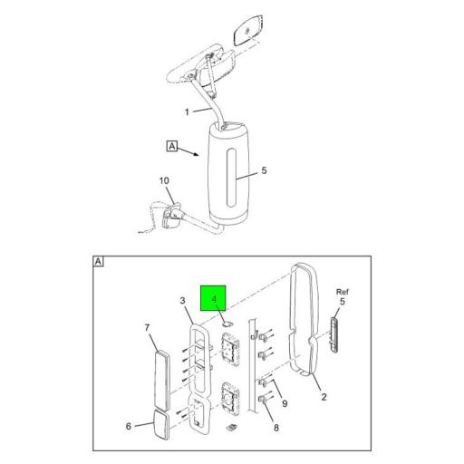 2506222C1 Navistar International | Module Kit Mirror Trim Cover Split ...