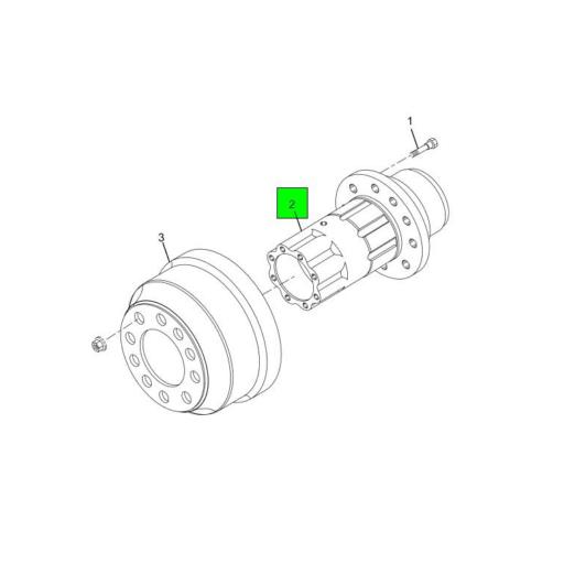 2605856C91 Navistar International | Rear Wheel Hub With Cups Stud Plug ...