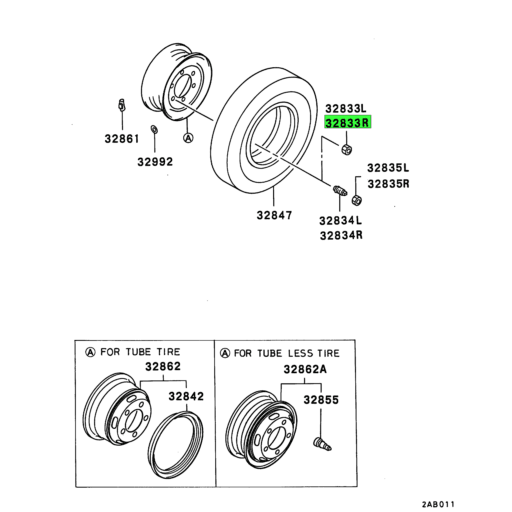 MT420342 Mitsubishi FUSO | Right Hand Wheel Nut | Source One Parts Center