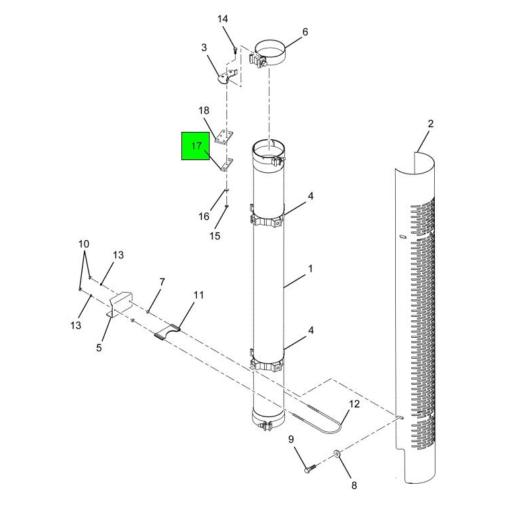 403388C4 Navistar International | Muffler Mounting Bracket Spacer Bar ...