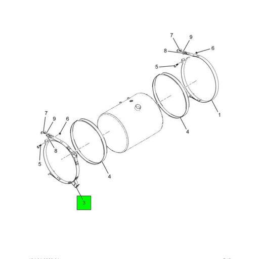 4074899C3 Navistar International | Right Fuel Tank Mounting Strap with ...