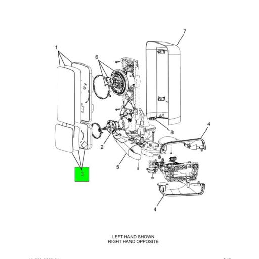 2514728C1 Navistar International | Left-Hand Convex Mirror Assembly ...