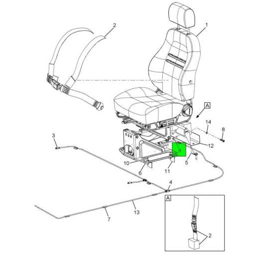 3554364C2 Navistar International | Bolt Special Seat Belt Anchor ...