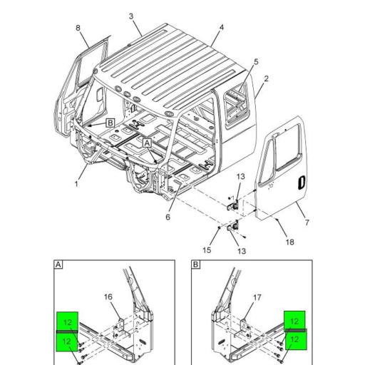 3532083C1 Navistar International | Lock Bolt with Patch 8 mm - 25 Pack ...