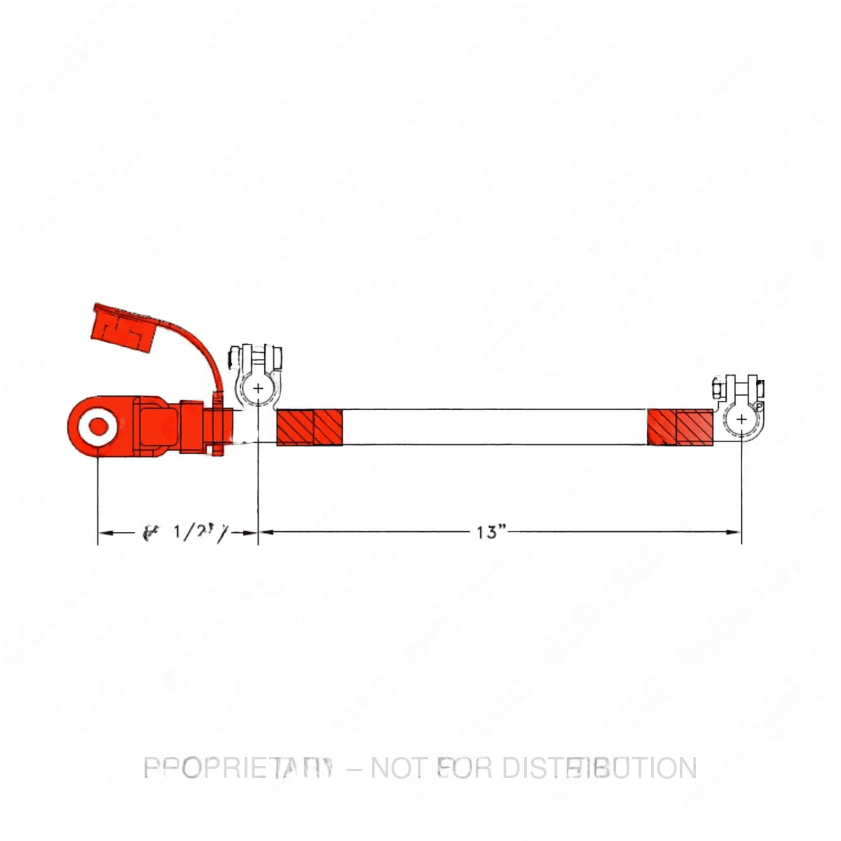 162184 Thomas Built Bus | Battery Jumper Cable 8D Positive 3/8 in ...