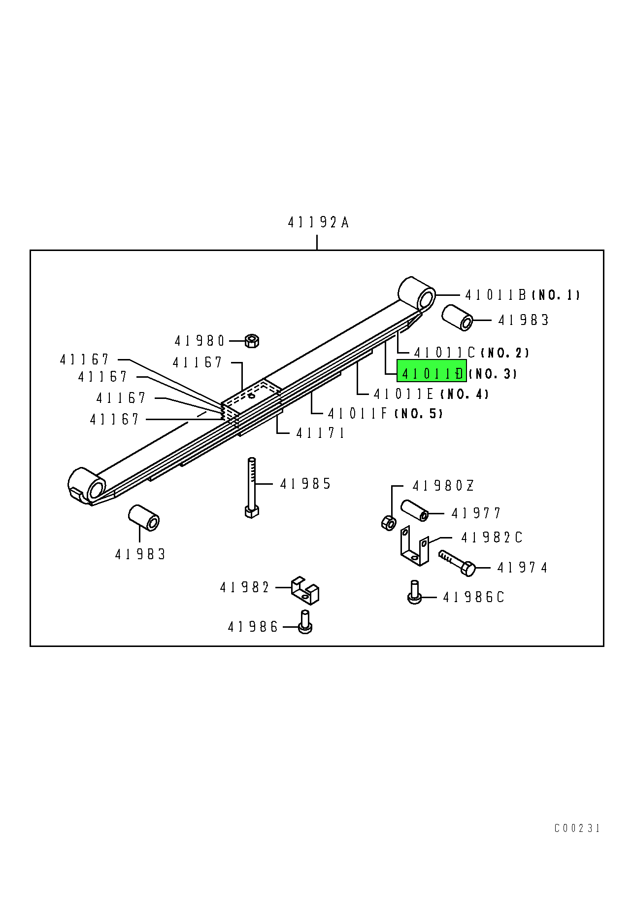 ML282374 Mitsubishi FUSO | Rear Suspension Spring Leaf | Source One ...