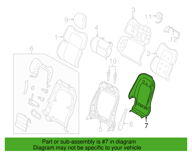 GD9Z5460762CE Ford | Seat Back Panel Trim | Source One Parts Center