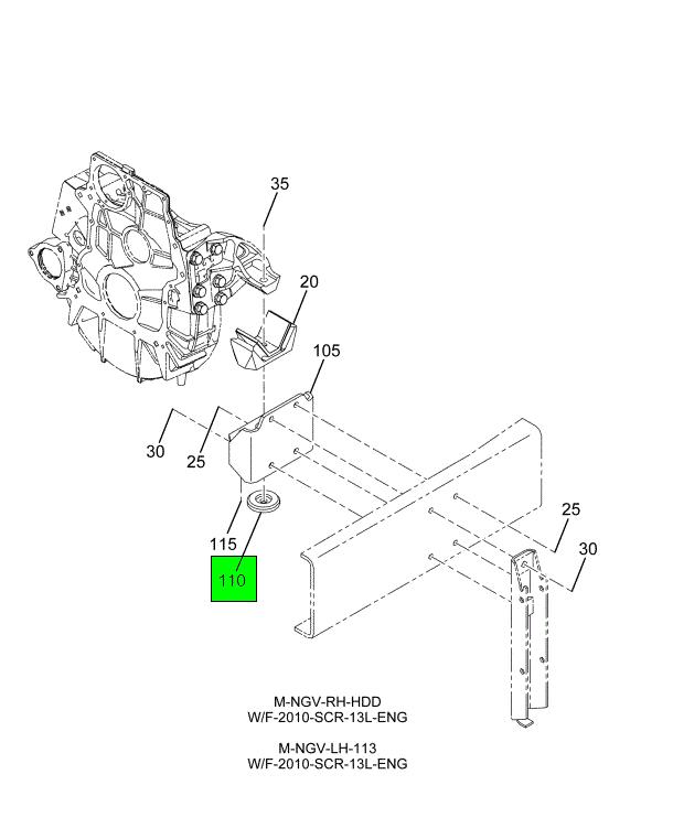 1664730C8 Navistar International | Snubber Engine Rear Mounting ...