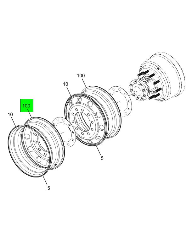 3778733C1 Navistar International | Disc Wheel 225 x 825 DC 285 Steel ...