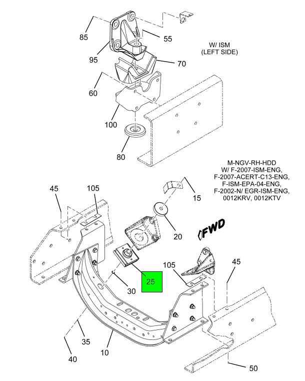 1664723C5 Navistar International | Engine Front Mounting Insulator ...