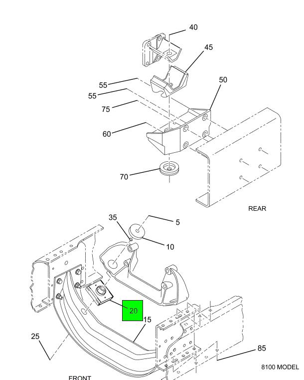 1664723C5 Navistar International | Engine Front Mounting Insulator ...