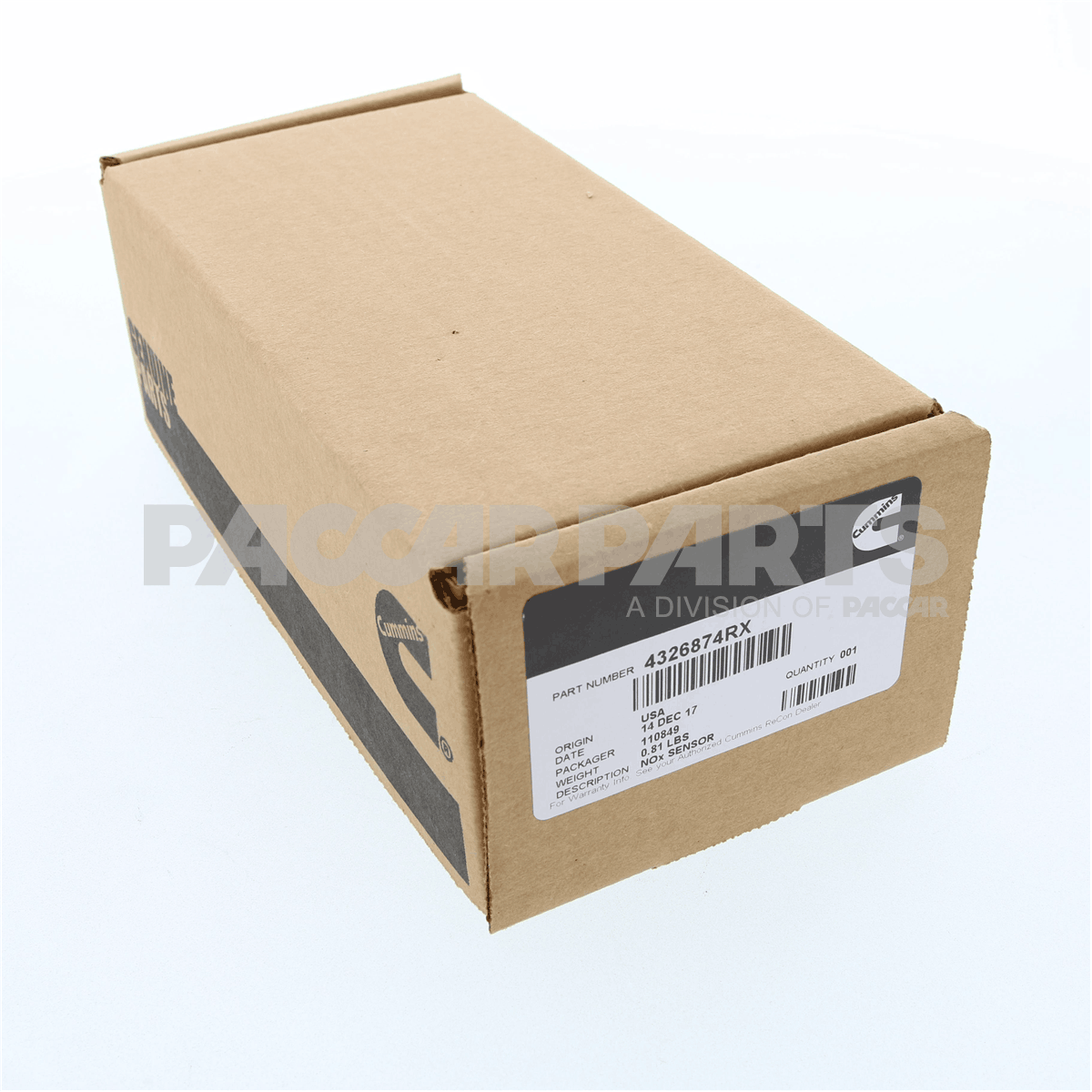 4326874RXCUM | Kenworth® | SENSORNITROGEN OXIDE | Source One Parts Center