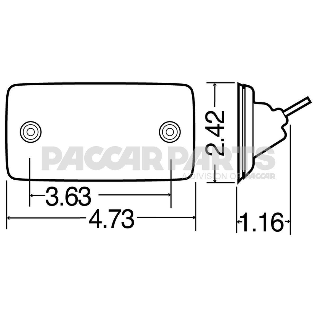 25250R Kenworth | LED Cab Marker Lamp | Source One Parts Center