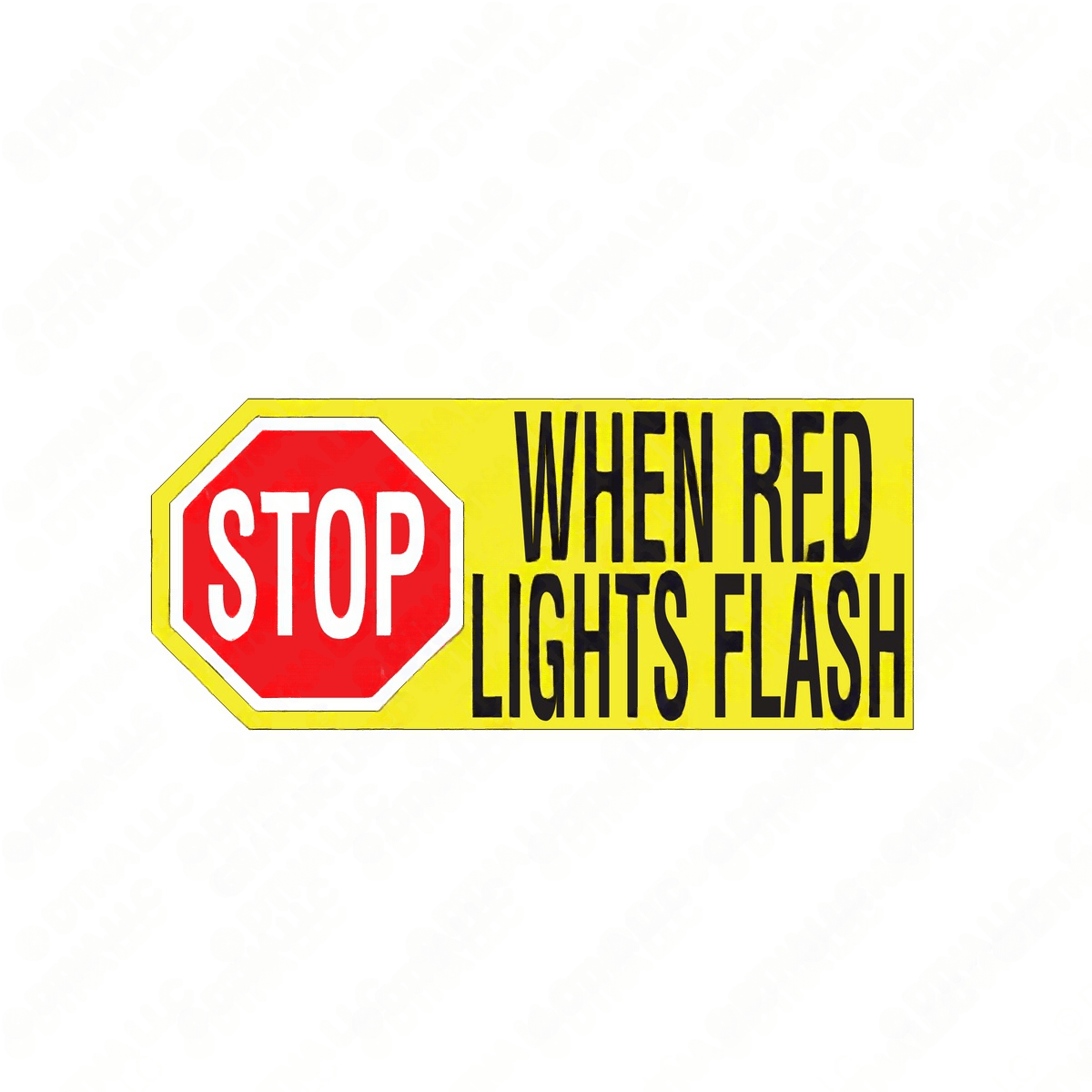 153072 Thomas Built Bus | School Bus Decal - Stop When Red Lights Flash ...