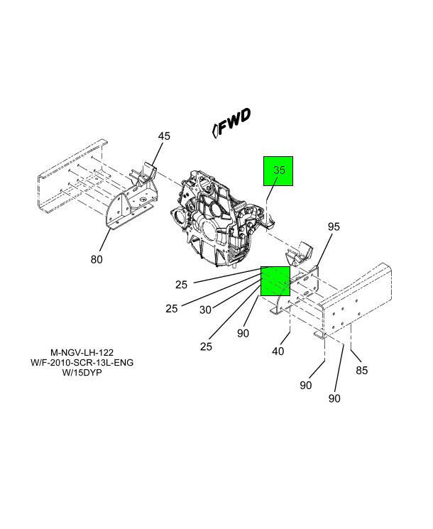 1664730C8 Navistar International | Snubber Engine Rear Mounting ...