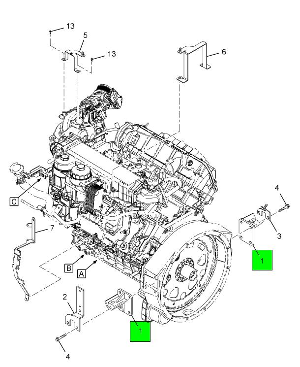 3532953C1 Navistar International | Rear Engine Mounting Bracket ...