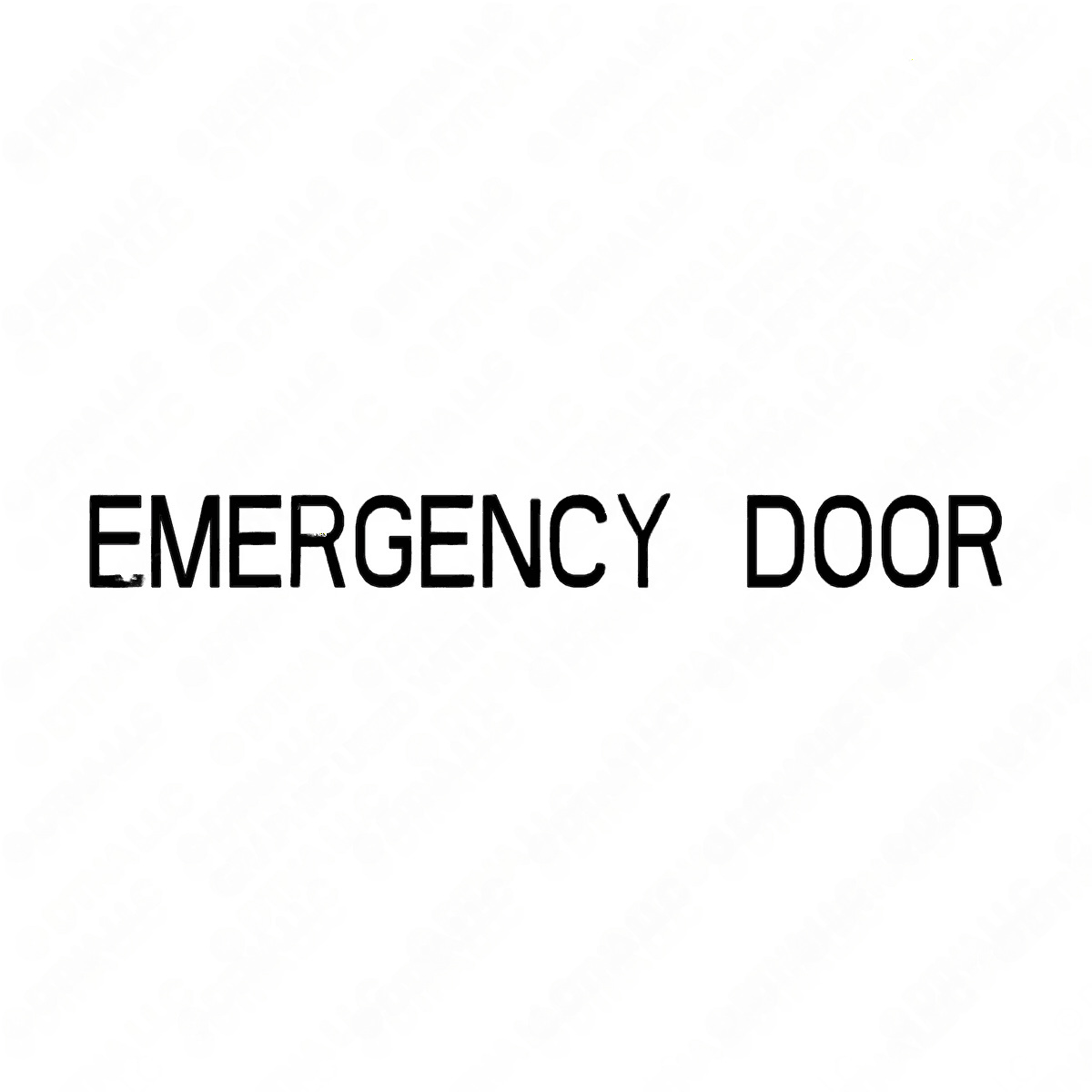 130478 Thomas Built Bus | Emergency Door Decal 2 in Black Lettering ...