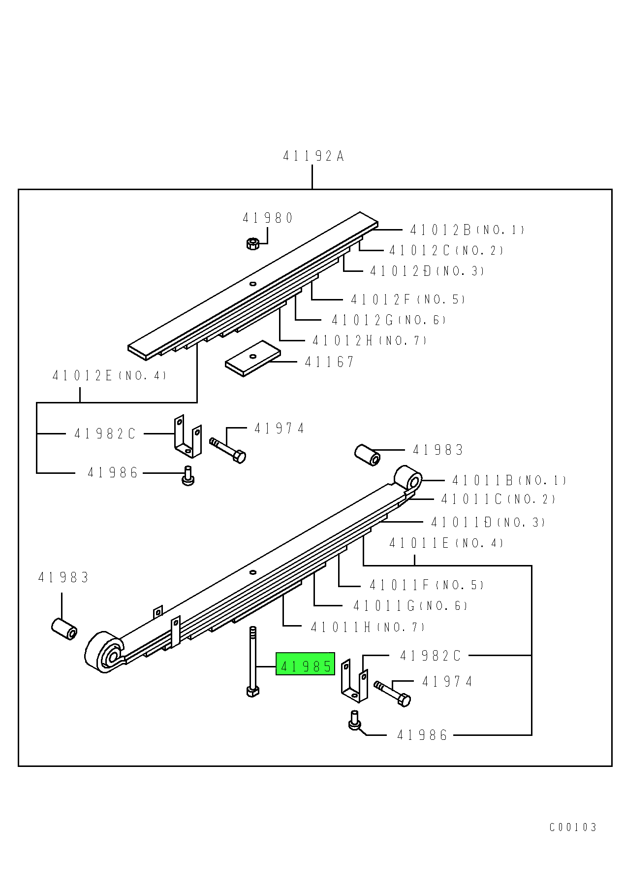 MH024348 Mitsubishi FUSO | Rear Suspension Spring Center Bolt | Source ...