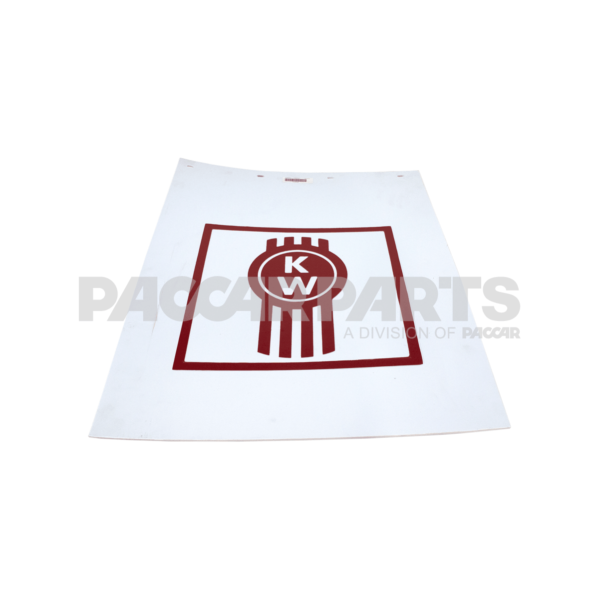 24X30WKWB | Kenworth® | MUDFLAP-WHITE 3/16 30 KW BUG RED POLY | Source ...