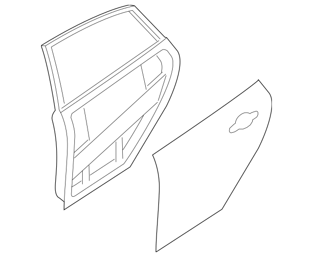 DM5Z5824631C Ford | Door Shell Complete Panel - Left Rear | Source One ...