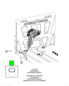 3827597C91 Navistar International | Trailer Socket Cable Assembly ...