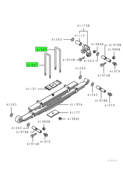 MH002458 Mitsubishi FUSO | Rear Suspension Spring U-Bolt | Source One ...