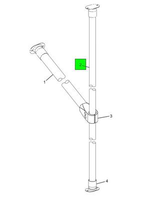 2211830C1 IC Bus | Padded Upright Stanchion Bar | Source One Parts Center