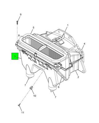 3844053C1 Navistar International | Air Conditioner Filter Access Door ...