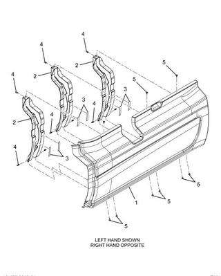 3759382C5 Navistar International | Panel LR 73-Inch Sleeper Molded-In ...