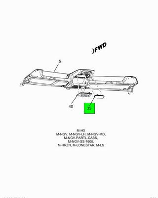 4069822C3 Navistar International | Day Cab Dome LED Light with Switch ...