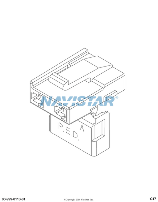 1661196C1 | Navistar International® | CONNECTOR BODY 2 WAY FEMALE ...